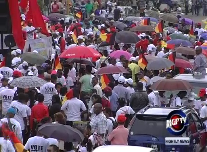 PPP/C SUPPORTERS RALLY BEHIND LEADERS - HGPTV - Guyana's Nightly News ...