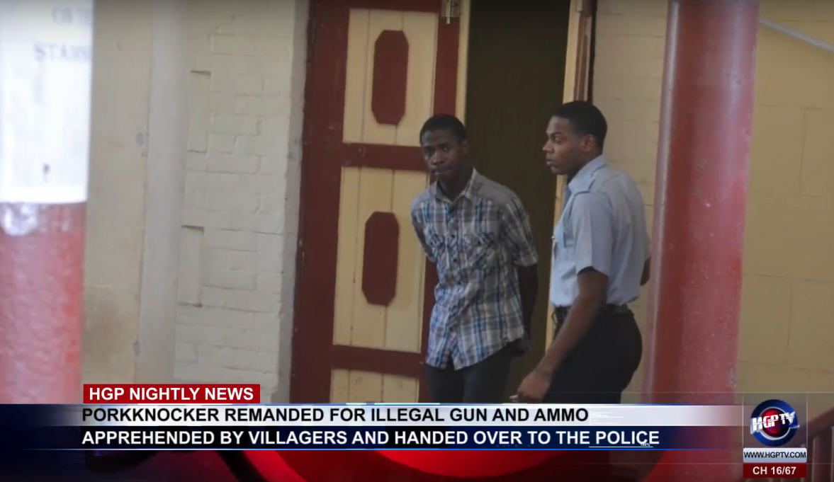 PORK KNOCKER REMANDED FOR ILLEGAL GUN AND AMMO - HGPTV - Guyana's ...