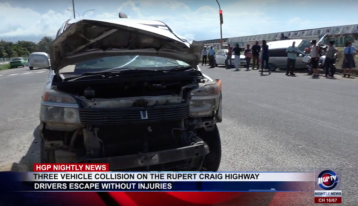THREE VEHICLE COLLISION ON THE RUPERT CRAIG HIGHWAY - HGP TV - Nightly ...