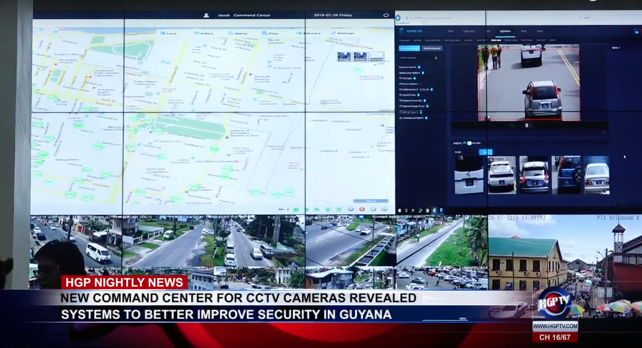 NEW COMMAND CENTER FOR CCTV CAMERAS REVEALED - HGPTV - Guyana's Nightly ...