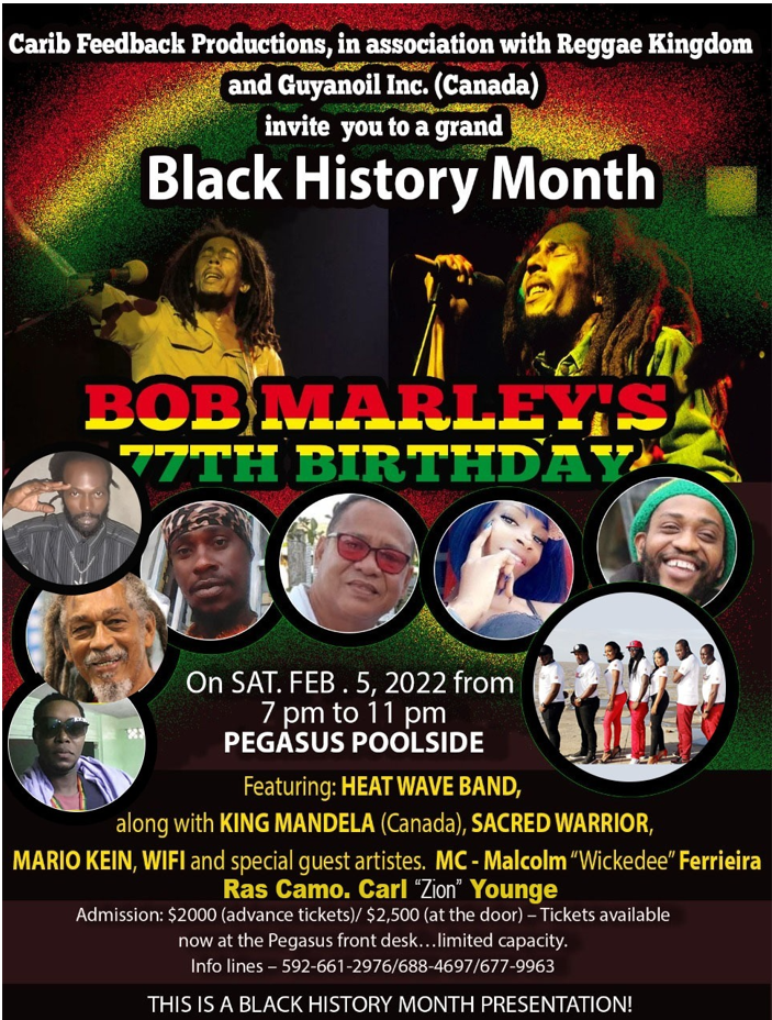 BLACK HISTORY MONTH & BOB MARLEY 77th BIRTHDAY SHOWCASE @ PEGASUS ...