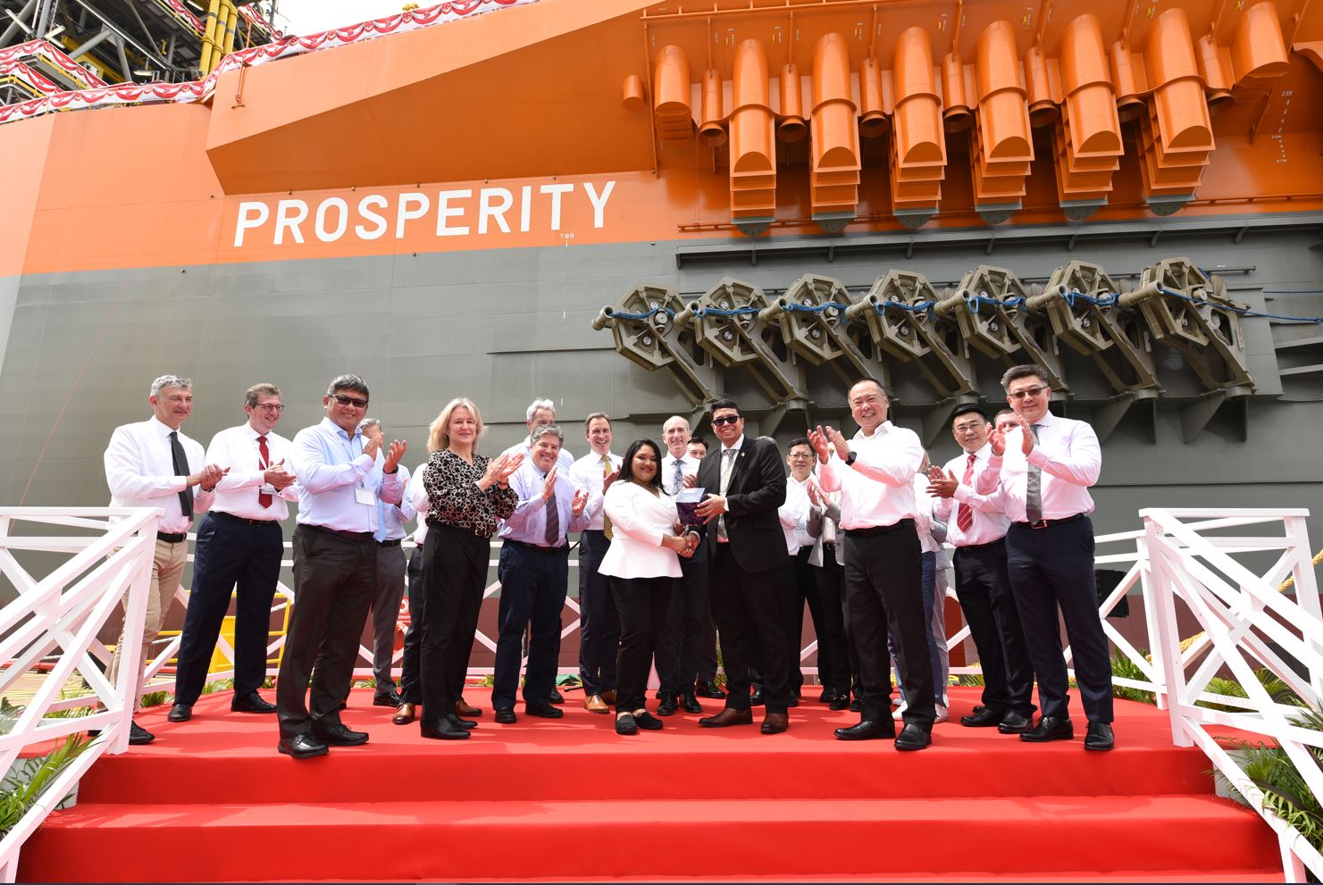 Guyana First Lady dedicates Prosperity FPSO ahead of sailaway - Guyana ...