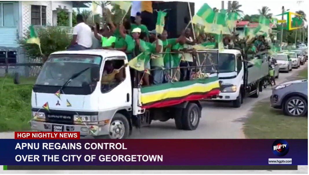 APNU REGAINS CONTROL OVER THE CITY OF GEORGETOWN - HGPTV - Guyana's ...