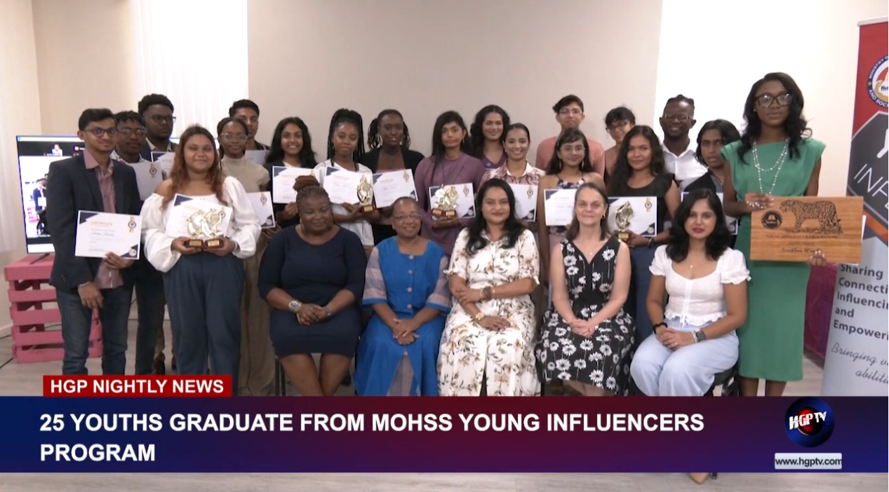 25 YOUTHS GRADUATE FROM MOHSS YOUNG INFLUENCERS PROGRAM - HGPTV - Guyana's Nightly News and ...