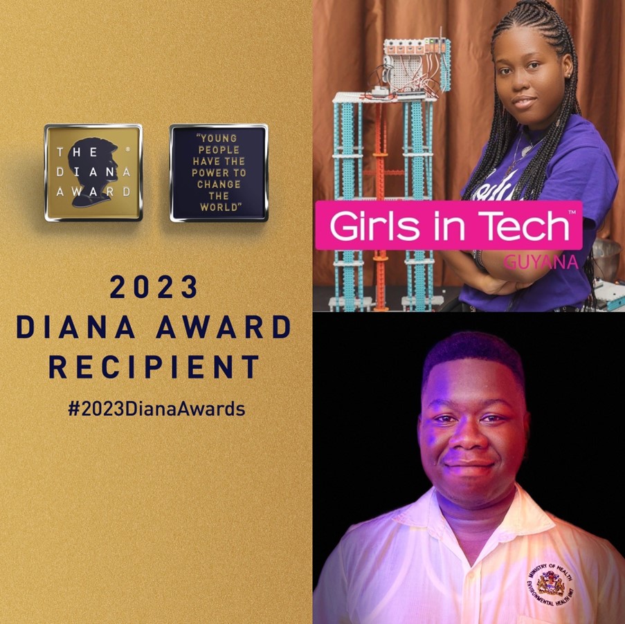Guyanese duo wins prestigious Diana Award - HGPTV - Guyana's Nightly ...