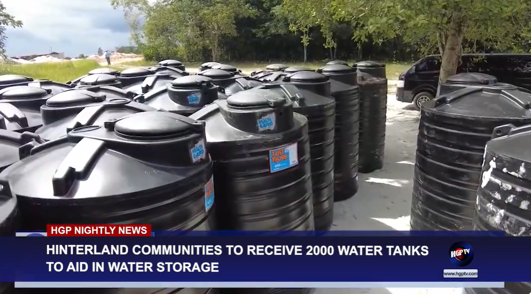 HINTERLAND COMMUNITIES TO RECEIVE 2000 WATER TANKS TO AID IN WATER ...