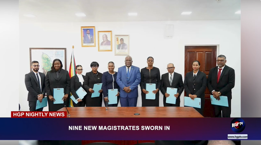 NINE NEW MAGISTRATES SWORN IN - HGPTV - Guyana's Nightly News and ...