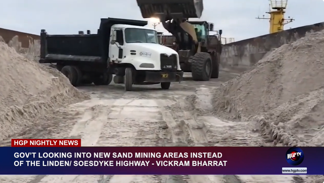 GOV’T LOOKING INTO NEW SAND MINING AREAS INSTEAD OF THE LINDEN/ SOESDYKE HIGHWAY – VICKRAM ...